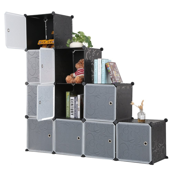 10 Grids Trapezoid DIY Plastic Storage Wardrobe DIY Waterproof ...