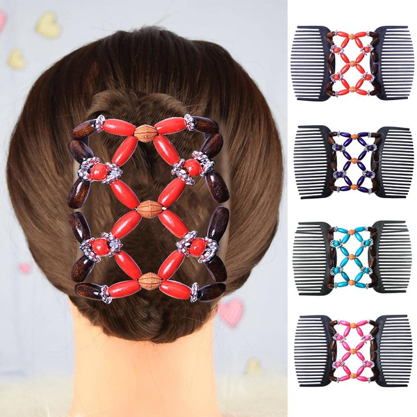 Vintage Exotic Magic Hair Combs Double Insert Clips Women hair ...