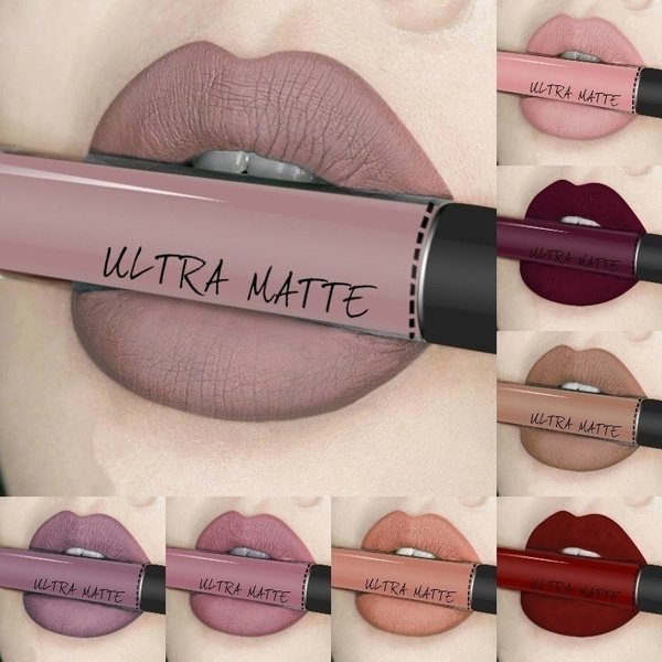 12 Colors Long Lasting Waterproof Ultra Red Matte Liquid Lipstick ...