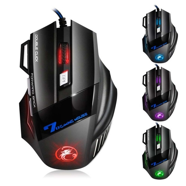 LED Ligtht Game Mouse Professional Wired Gaming Mouse 7 Button 2400 DPI ...