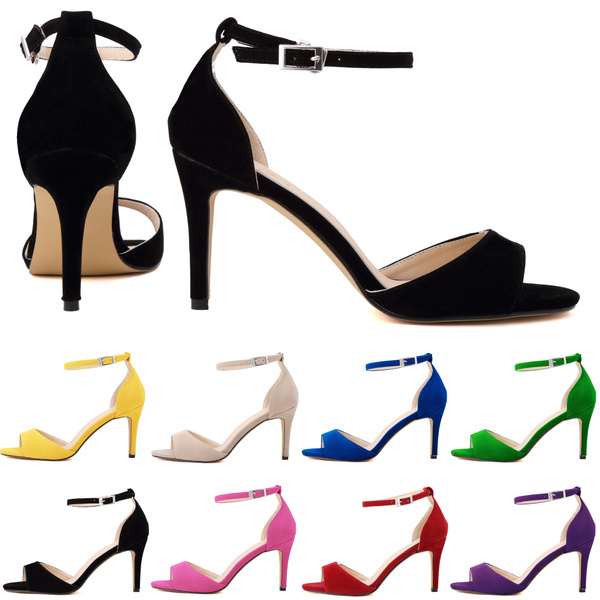 Faux Velvet Sandal Women Pumps Shoes Sexy Party Low High Heels Women ...