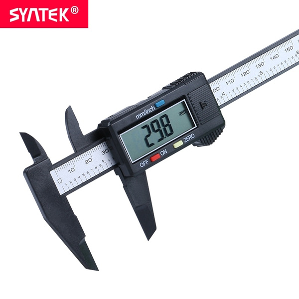 Syntek 150mm 6 inch LCD Digital Electronic Carbon Fiber Vernier Caliper ...