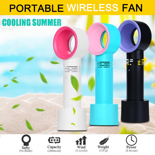 New Silent Leafless Wireless Fan USB Mini Handheld Cooler Fan ...