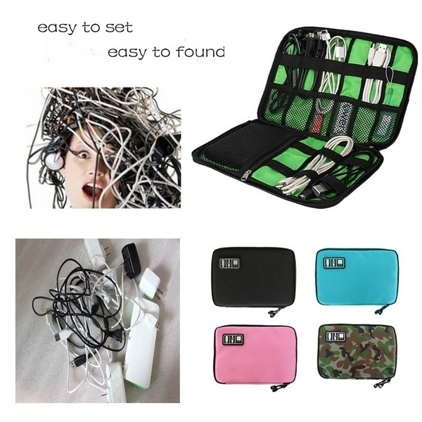 Waterproof USB Data Cable Earphone Wire Pen Power Bank Travel Storage ...