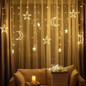 2.5M LED Lights Romantic Moon Star LED Curtain String Lighting Strip ...