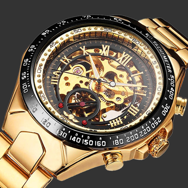 HOT WINNER WATCHES Men's Automatic(Self-winding) Wristwatch Mechanical ...