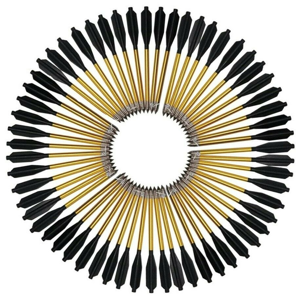 60 PC MINI METAL CROSSBOW BOLTS Arrows 50 & 80 lb Pistol Xbow Archery ...