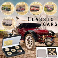 5 Pcs Classic Cars Gold Foil Commemorative Coin for Collection Gift | Wish