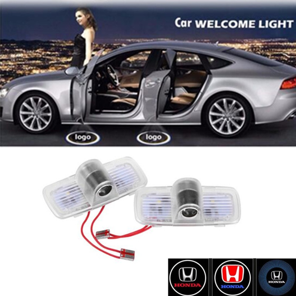 2 Pcs Car Logo Door Welcome Light Car LED Projector Laser for Honda LED ...