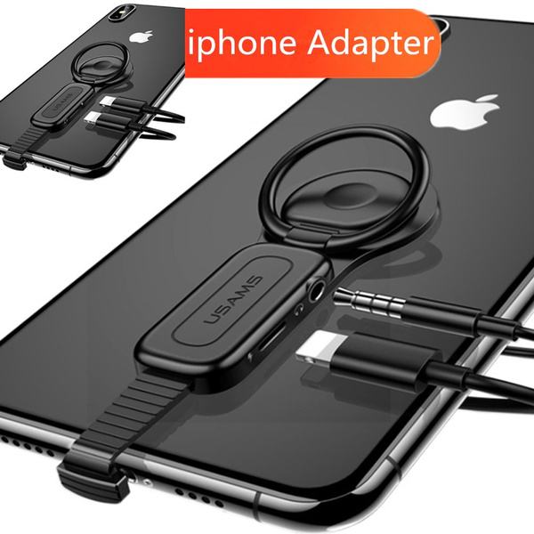 Dual Lightning and 3.5mm Plug Adapter Cable Date Line for iphone IOS ...