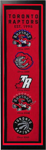Toronto Raptors Logo History Felt Banner 14 x 37 | Wish