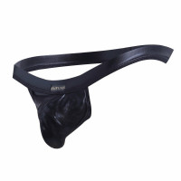 Sexy Men's PU Leather Thong T-back U Convex Pouch Backless Underwear | Wish