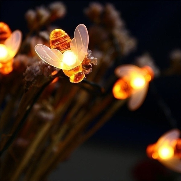 10/20 LED Courtyard Honey Bee Fairy String Lights DIY Outdoor Garden ...