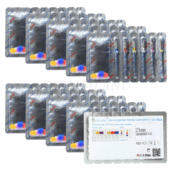 10 Packs CICADA Dental Rotary NiTi Endodontic Endo U-Files Mixed Types ...