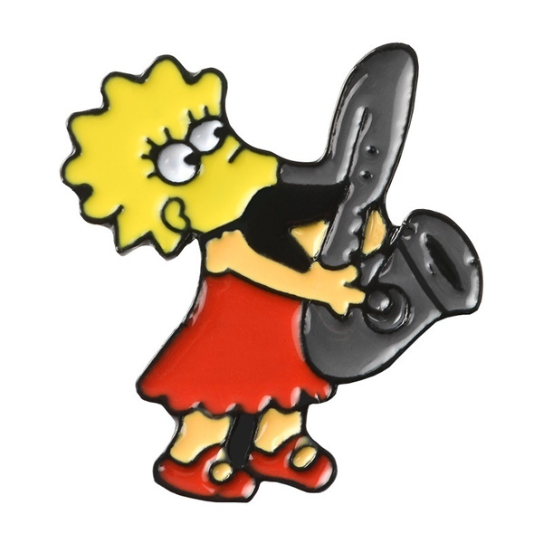 The Simpsons Enamel Pins Marge Homer Lisa Simpson Family Lapel Pin ...