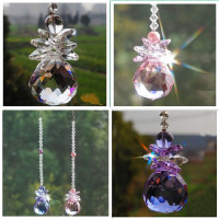 1PC Window Hanging Crystal Suncatcher Car Rearview Mirror Charm ...