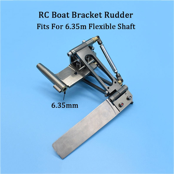 RC Boat Flexible Shaft Bracket Rudder Aluminum Strut Rudder For 6.35mm ...