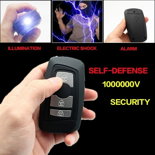 Women's high-voltage self-defense electric shock flashlight with alarm ...