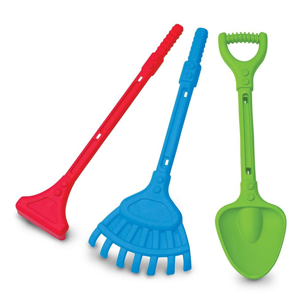 American Plastic Toys APT-01230 28 Inch 3 Piece Deluxe Rake, Shovel ...