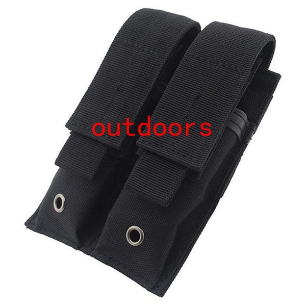 Tactical Molle Double Magazine Pouch Pistol Mag Pouch Velcro Close ...
