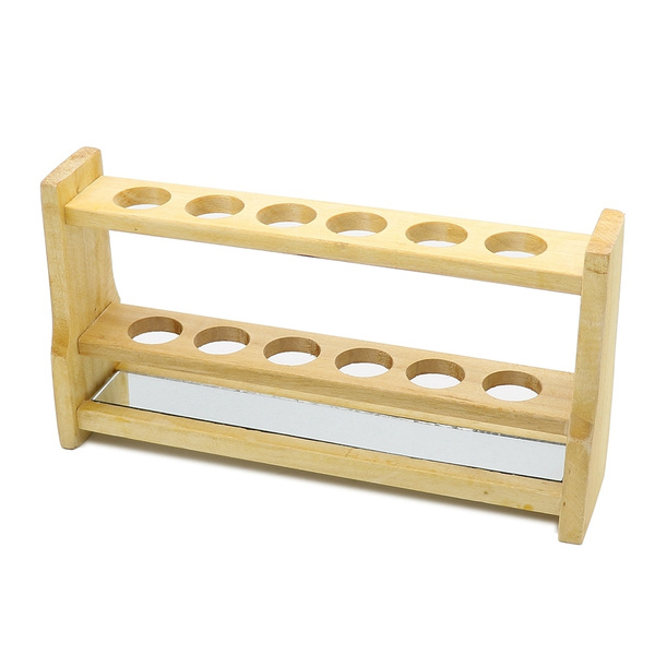 Wooden Colorimetric Test Tube Rack 6 Hole Thick Wood Wooden Tube Rack ...