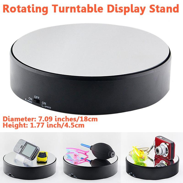 Battery Operated Round Mirrored Display Turntable 360 Degree Rotating ...