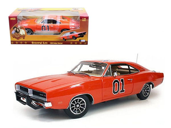 1969 Dodge Charger Dukes Of Hazzard General Lee 1/18 Diecast Car Model ...