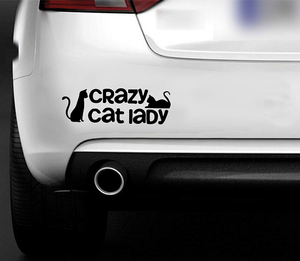 Crazy Cat Lady FUNNY CAR VAN STICKER HOBBY CAR BOAT WINDOW VINYL DECAL ...