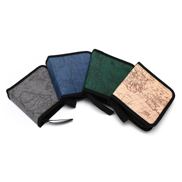 40 Disc CD Holder DVD Case Storage Wallet VCD Organizer Faux Leather ...