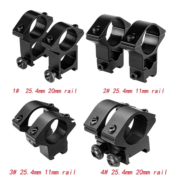 2PSC 25.4mm Ring Weaver Picatinny Mount Tactical Flashlight Laser Rifle Scope Mount Profile ...