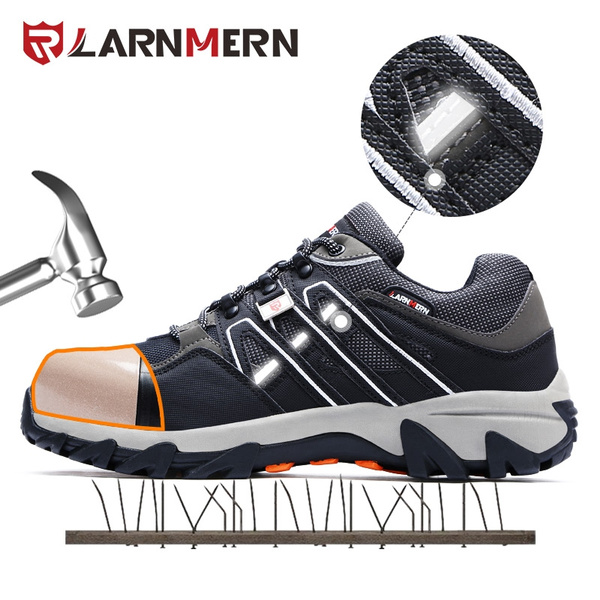 LARNMERN Men Steel Toe Safety Shoes Puncture-proof Work Shoes ...