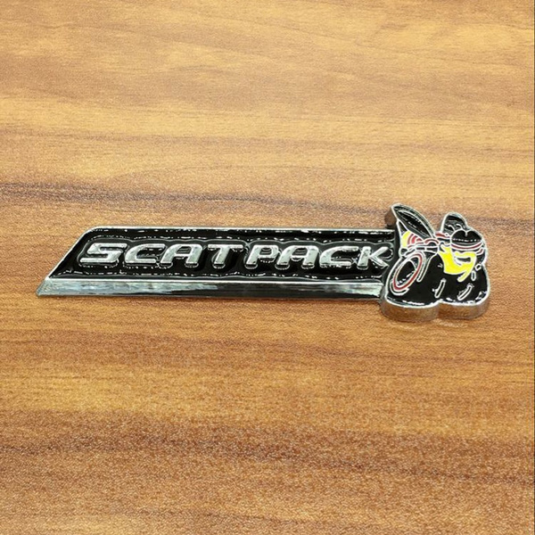 Chrome SCAT PACK Emblem Badge Sticker Decal Metal Dodge Challenger ...
