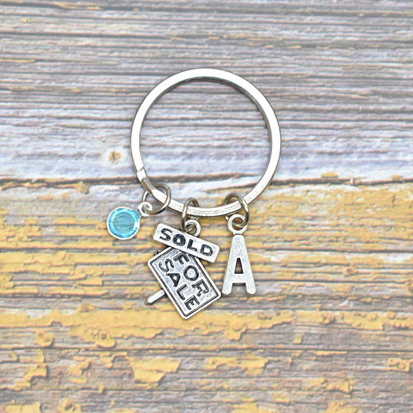 Sold Sign Keychain, House Sale Sign Keyring Real Estate Agent Key Chain ...