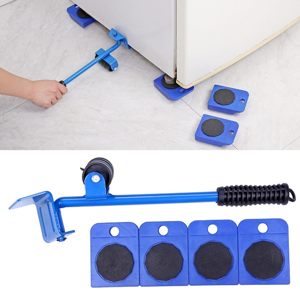Heavy Furniture Moving Tool 1pc Crowbar with 4pcs Panel Furniture Mover ...