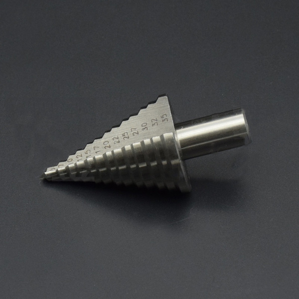 5-35mm 13 Step Spiral Groove Conical Cone Drill High Speed Steel Bit ...