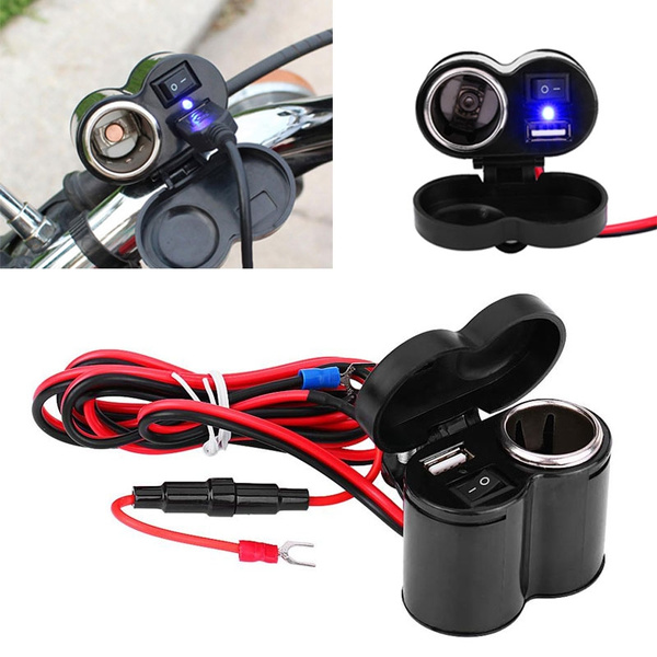 12-45V Phone USB Power Supply Port Cigarette Lighter Socket For ...