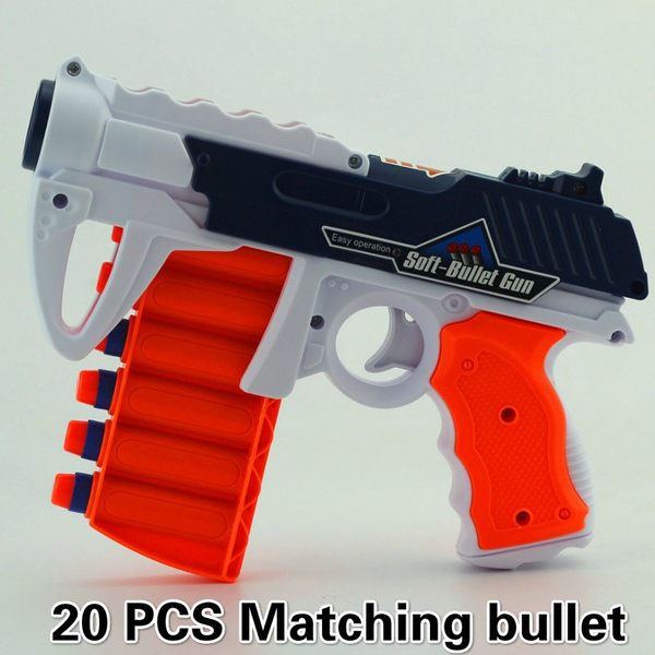 New 6 Shot toy gun Manual Soft Bullet Gun Suit for eva Bullets long ...