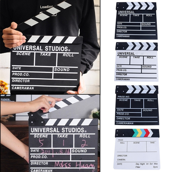 irector video scene clapperboard acrylic film action slate clap ...