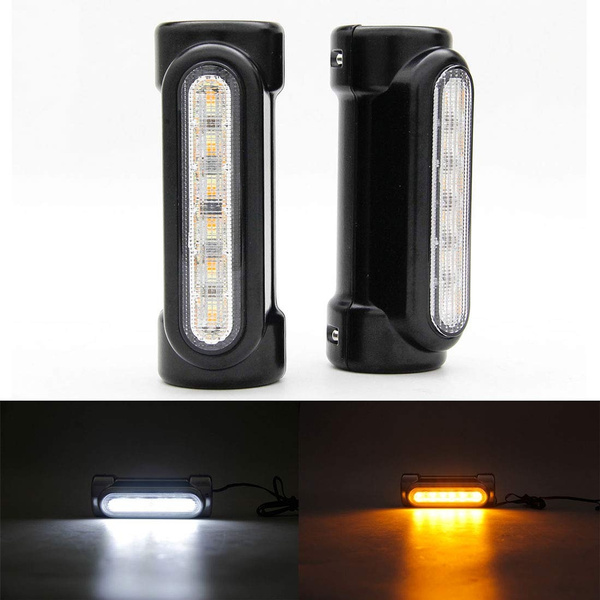 1 Pair Black Motorcycle Highway Bar Light Switchback Driving Light ...