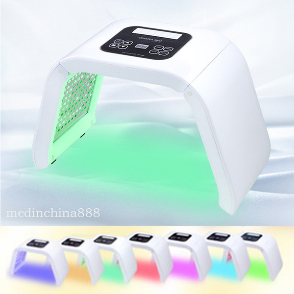 LED Phototherapy Face 7 Colors Photon Therapy Spot Red/Blue Light Acne Machine | Wish