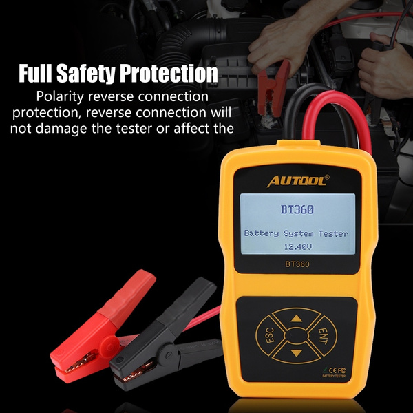 12V BT-360 Automotive Load Battery System Tester Digital Analyzer Cell ...