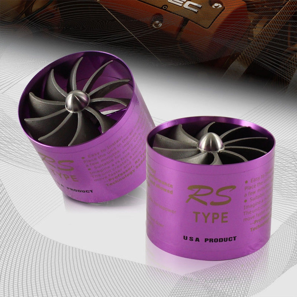 Purple Supercharger Turbo Charger Single Jet Blade Turbine Style Air ...