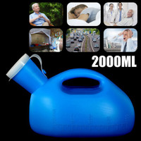 1pc 2000ml Blue Portable Pee Bottle Pee Pot Men with Lid For Travel ...