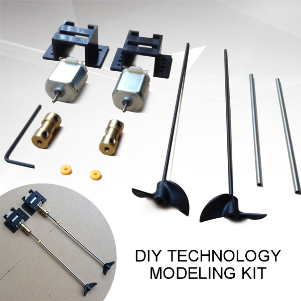 2Kits DIY Model Double Motors RC Boat Motor Drive Set 130 Motor+15CM ...
