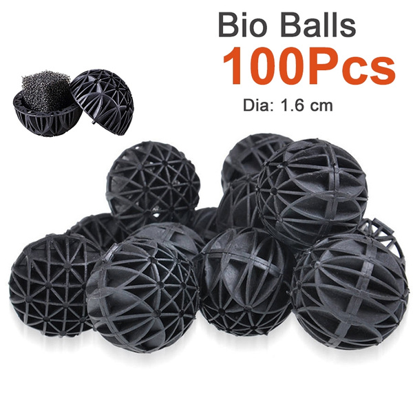 100Pcs Filter Media Bio Balls Biological Media Reusable Aquarium Fish ...