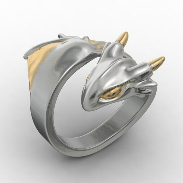 Dragon Gold Punk Vintage Biker Rings for Women | Wish