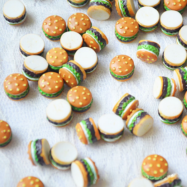 10Pcs Mini Hamburger Filler for Clear/Fluffy Mud Box Popular Toys Kids ...
