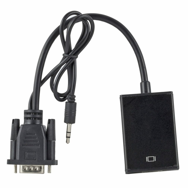 VGA2 HDMI Converter Adapter Portable Plug and Play VGA To HDMI Output ...