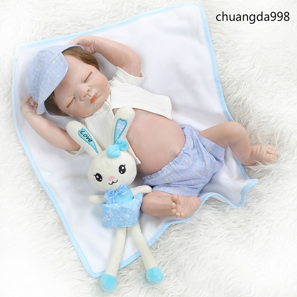 21"/52cm Sleeping Baby Doll Boy Realistic Soft Silicone Baby Dolls for ...