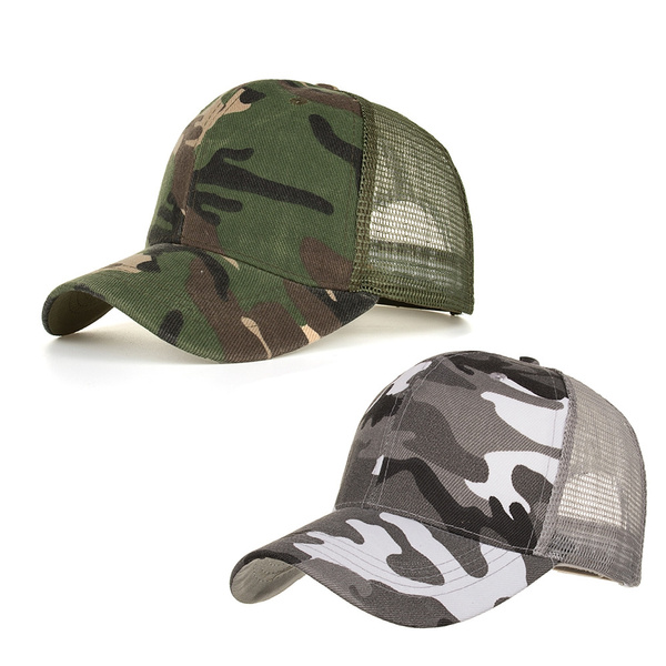 Men's Military Army Camo Trucker Mesh Caps Outdoor Spors Camouflage ...